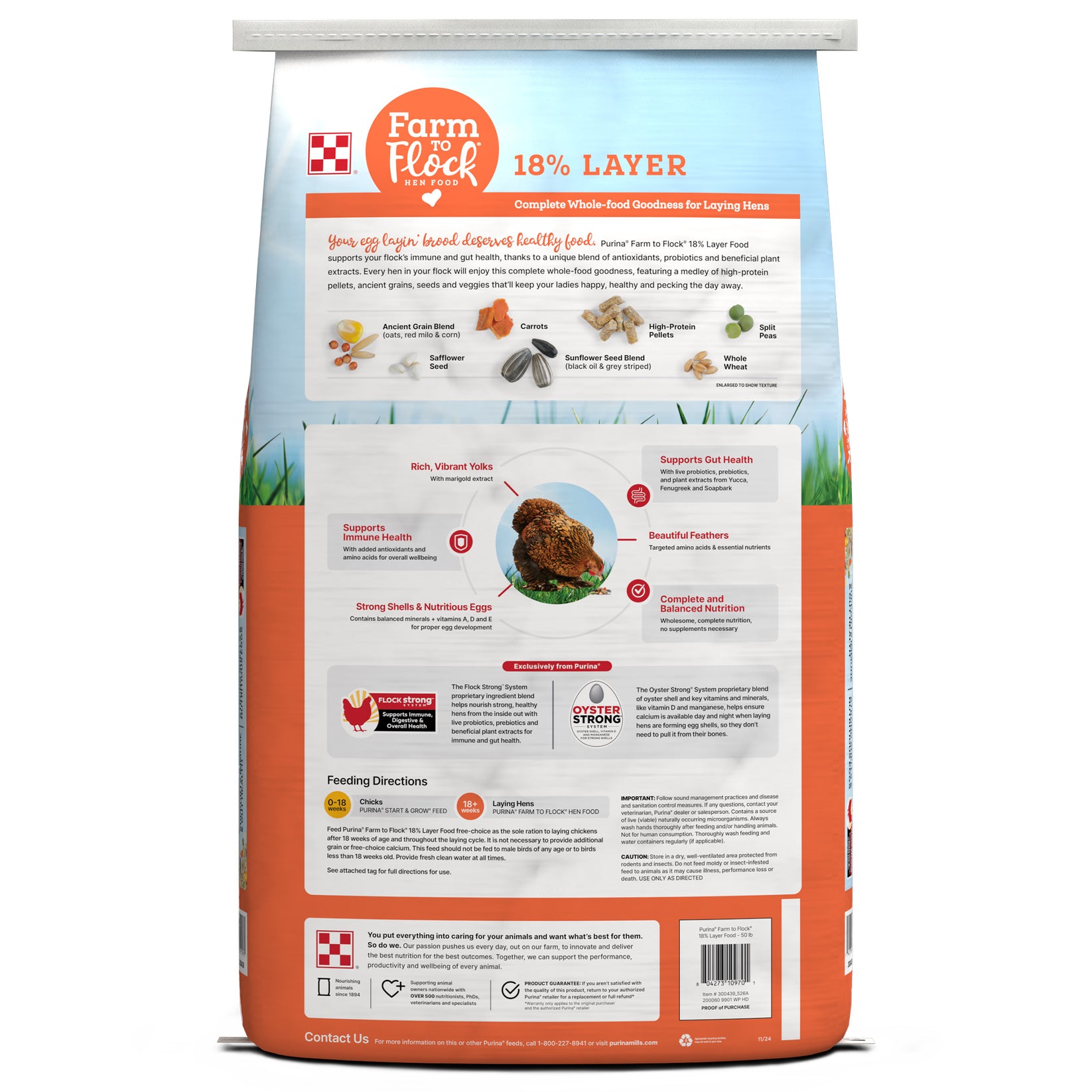 Purina® Farm to Flock™ 18% Layer Hen Food | Textured Feed for Laying ...