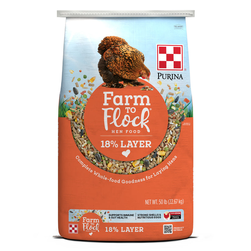 Purina® Farm to Flock™ 18% Layer Hen Food | Textured Feed for Laying ...