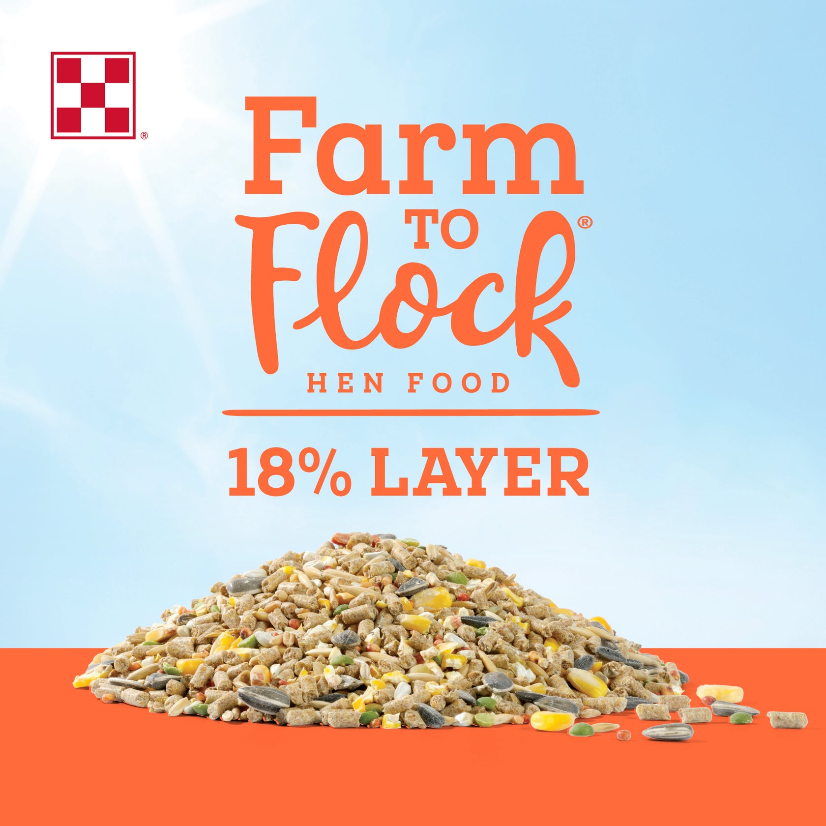 Purina® Farm to Flock™ 18% Layer Hen Food | Textured Feed for Laying ...
