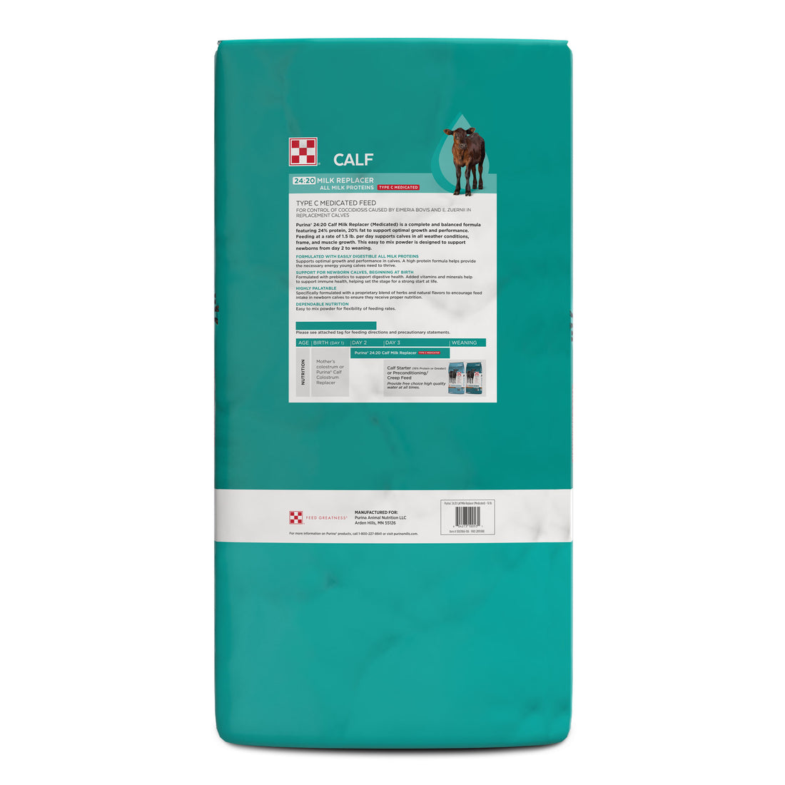Purina® 24:20 Calf Medicated Milk Replacer|Medicated Calf Milk Replacer ...