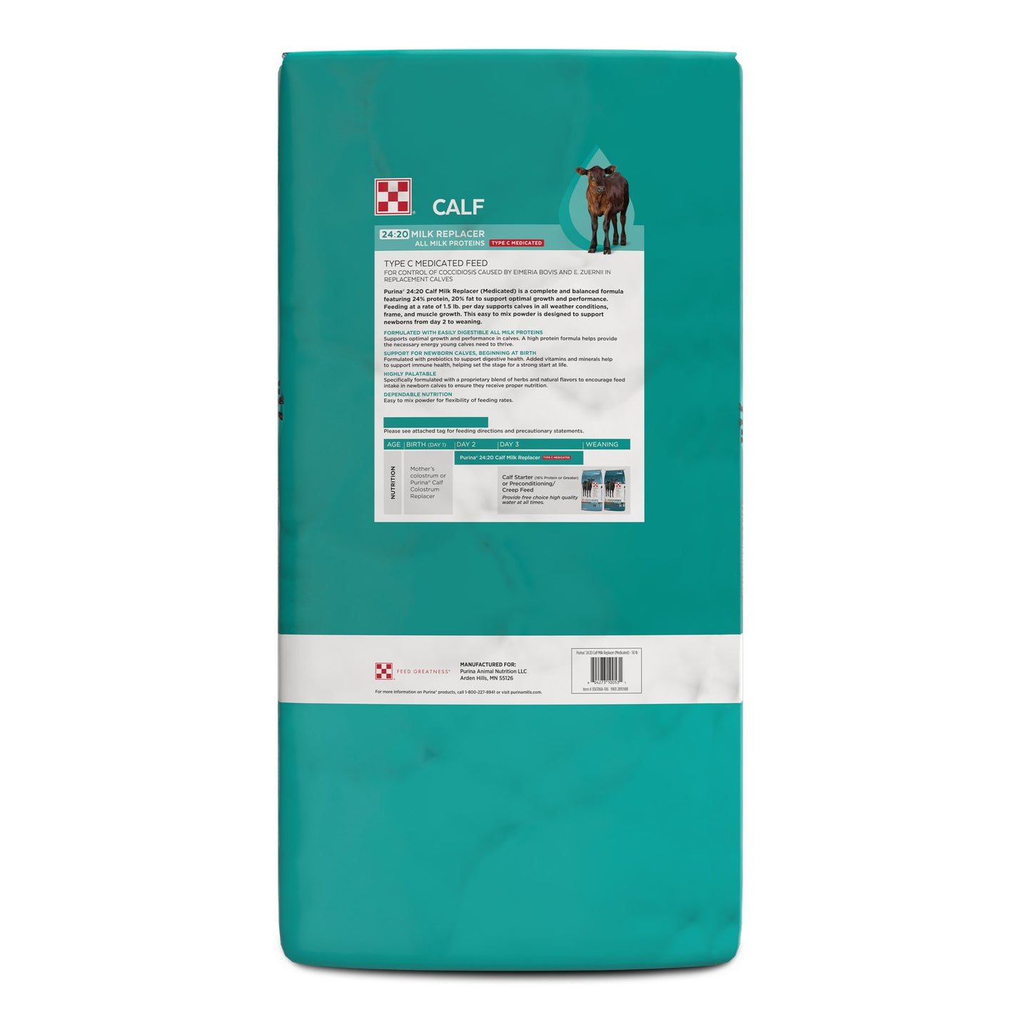 Purina® 24:20 Calf Medicated Milk Replacer|Medicated Calf Milk Replacer ...