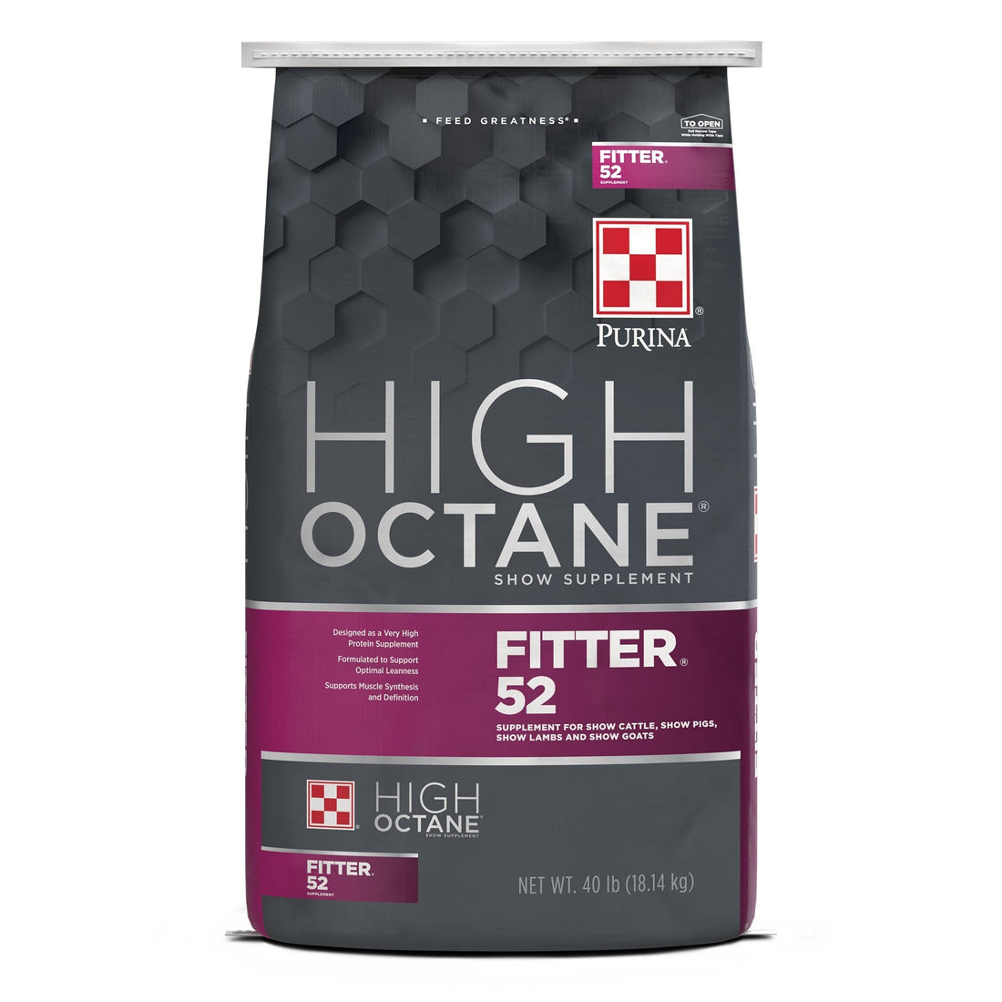 Purina® High Octane® Fitter 52™ Show Supplement | Show Pig Supplement ...