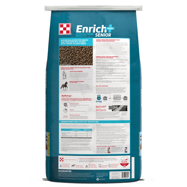 Purina® Enrich Plus® Senior Ration Balancing Horse Feed | Shop Now ...