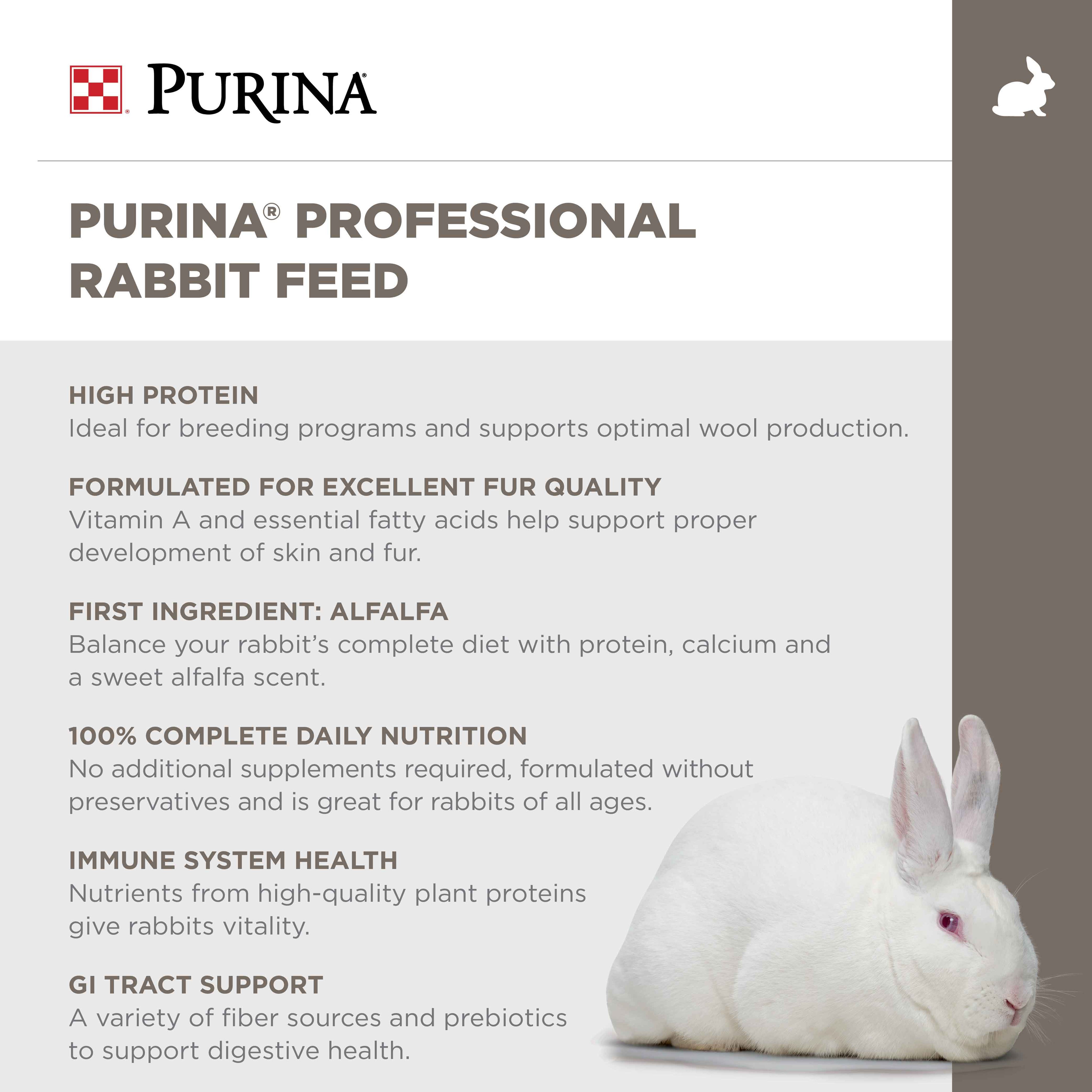 Purina® Professional Rabbit Feed Pellets | 50 Pound Bag – Purina Animal ...
