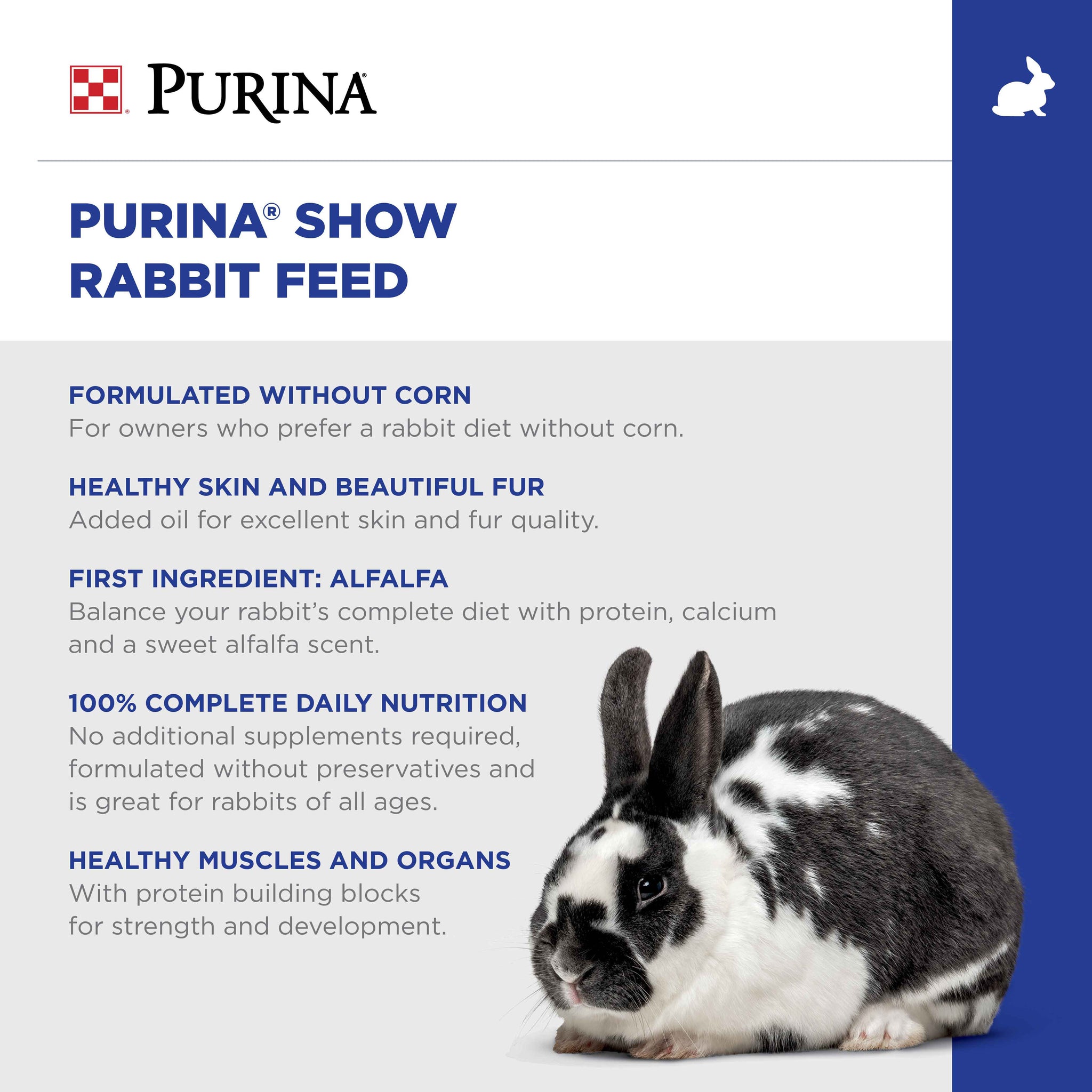 Purina® Pelleted Show Rabbit Feed with Alfalfa | Shop Now – Purina ...