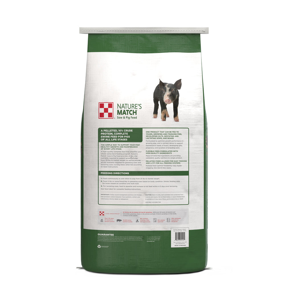 Purina® Nature’s Match® Sow & Pig Complete Feed | Shop Now – Purina ...