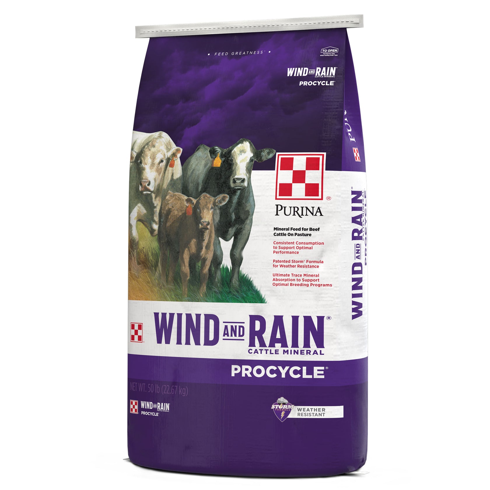 Purina Wind and Rain Storm All Season 7.5 ProCycle Beef Cattle Mineral ...