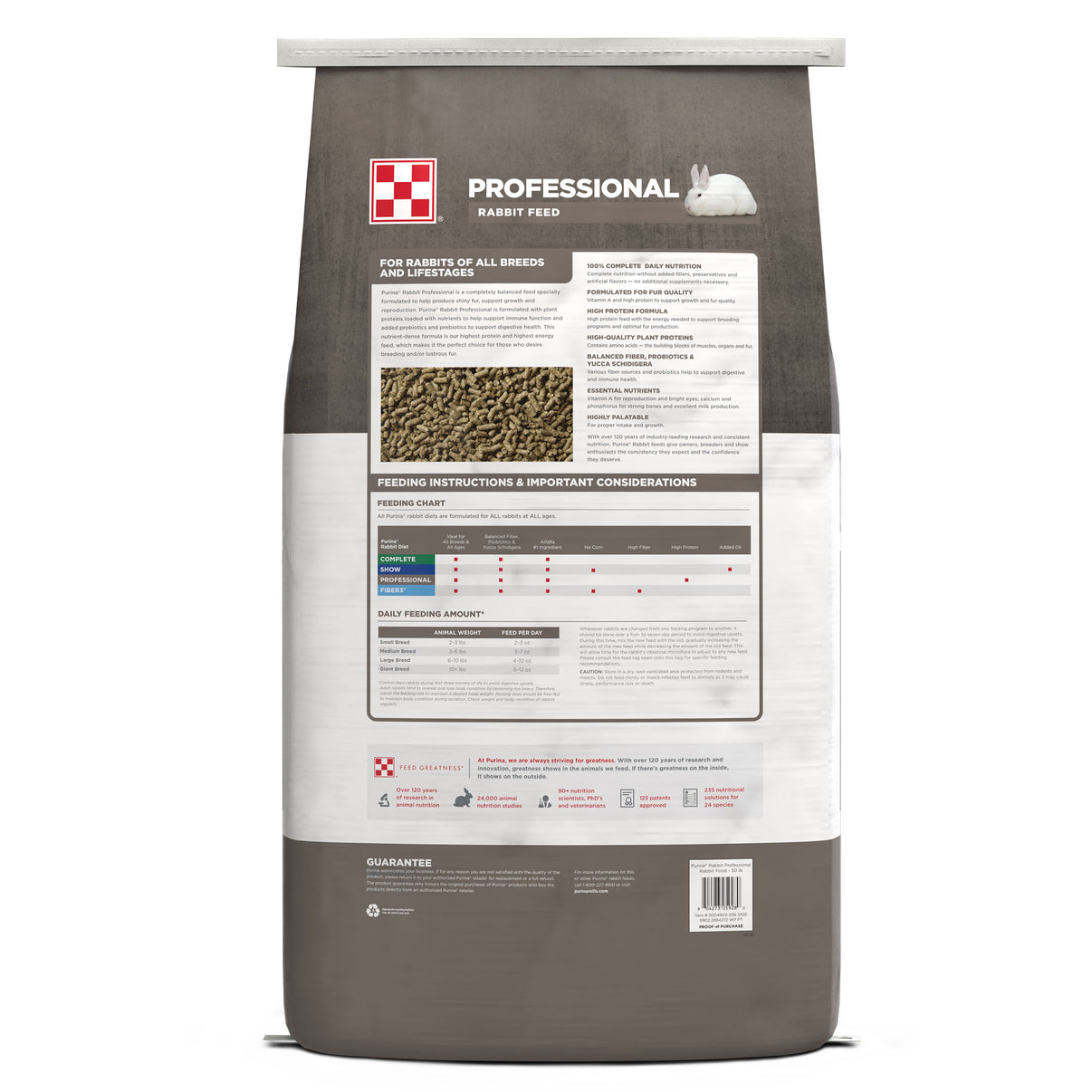 Purina® Professional Rabbit Feed Pellets | 50 Pound Bag – Purina Animal ...